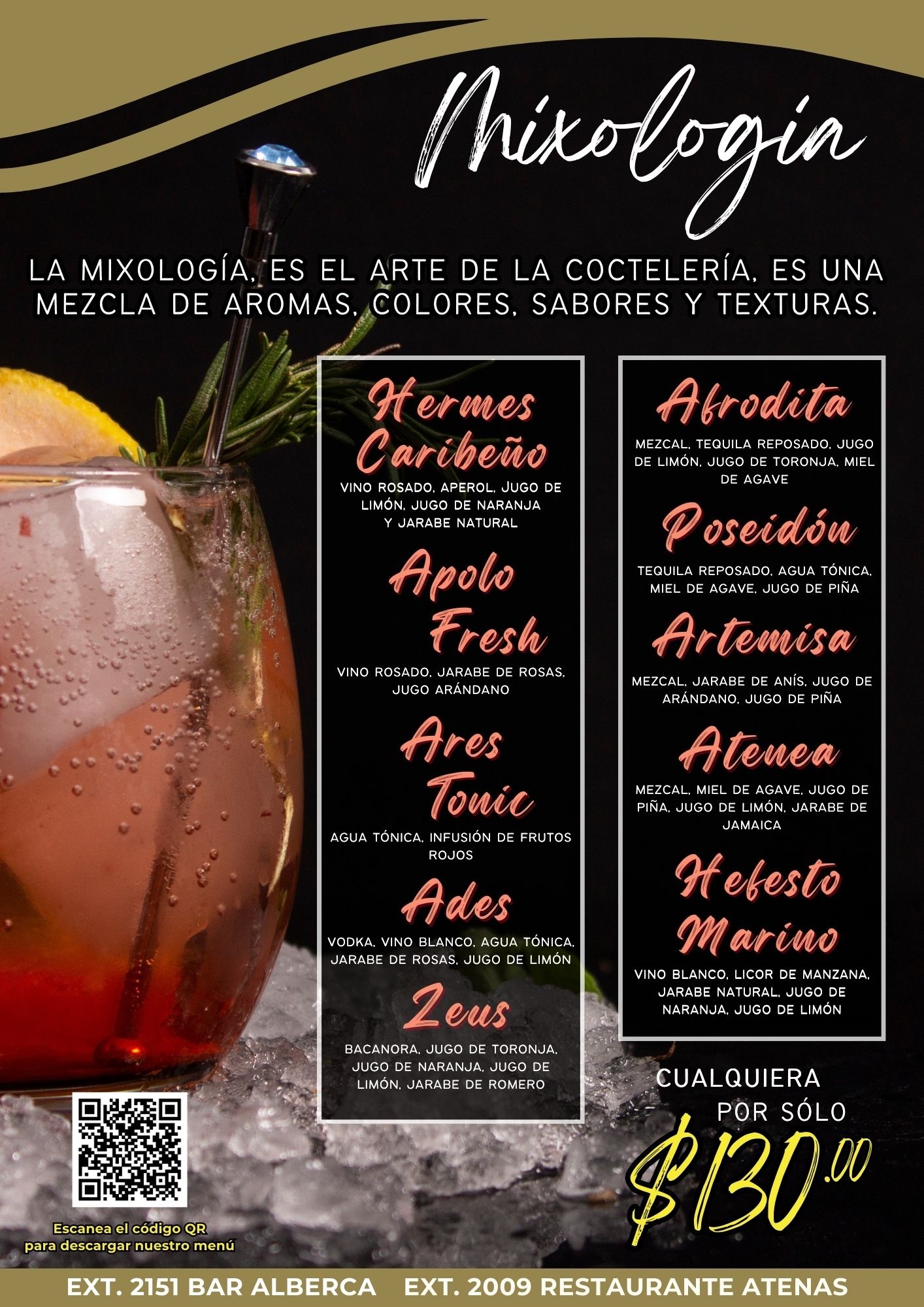 Menú a la carta - Hotel Santorian